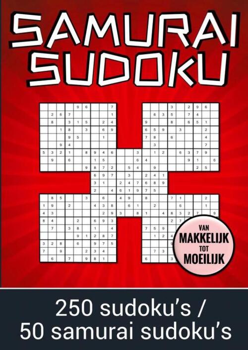Samurai Sudoku - van Makkelijk tot Moeilijk - 250 Sudoku's / 50 Samurai ...